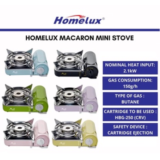Homelux Macaron Mini Butane Gas Stove with Case Portable Cooker Outdoor ...