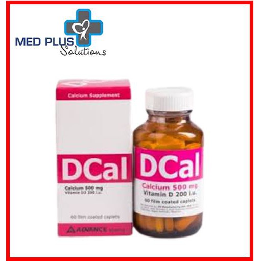 DCal Calcium 500mg + Vitamin D3 200i.u 60's (Exp:8/2026) | Shopee Malaysia