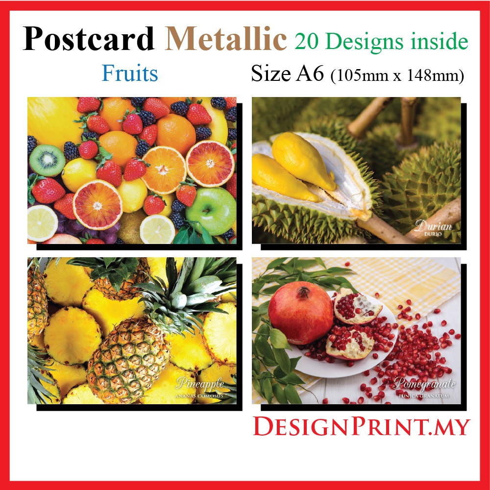 Postcard Malaysia printed on Metallic Card, with shiny glittering ...