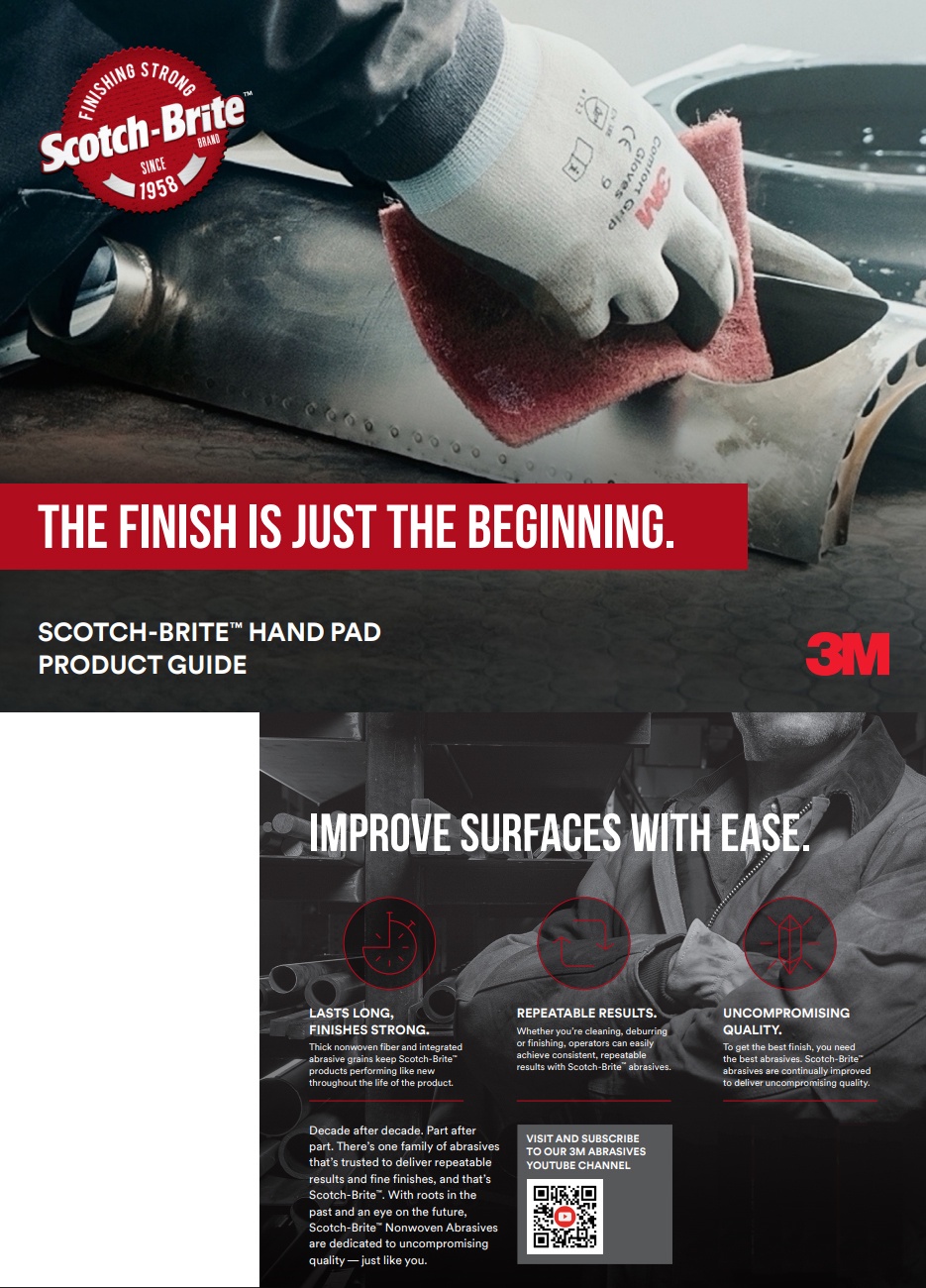 3M 7445 Scotch Brite Light Cleansing Hand Pad Finer than 7447 Fine ...