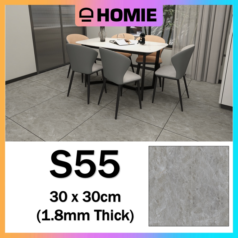 [54PCS PER BOX] Vinyl Flooring Floor Sticker Vinyl Jubin Lantai Mozek ...