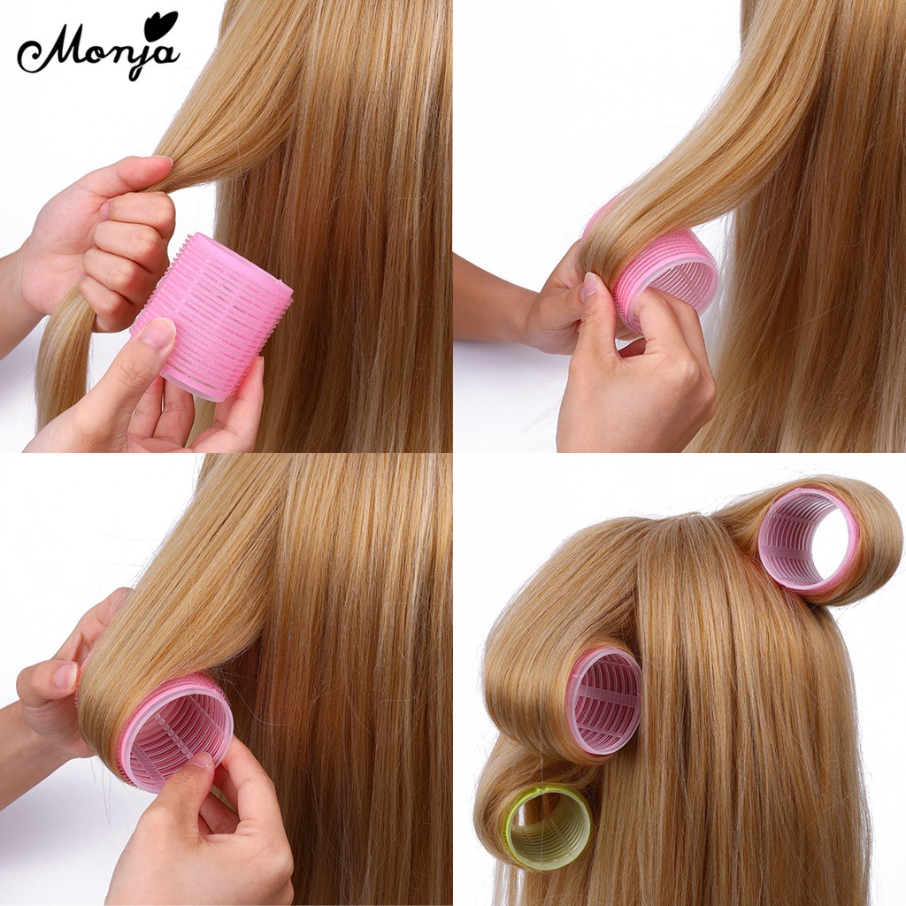 Monja 6Pcs/Set Hair Roller Multiple Size Random Color Natural Curls ...