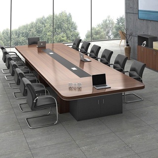 Office conference table long table simple modern large staff training ...