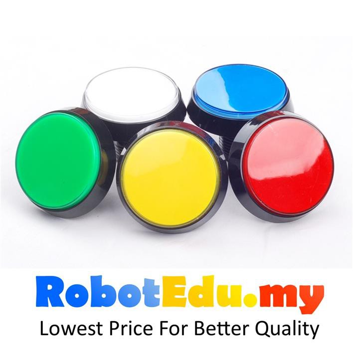 100mm Big Dome Push Press Button with 12V LED Light Switch | Shopee ...