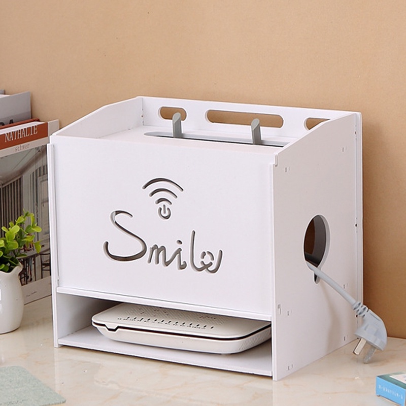 Multifuntional set-top box wifi router storage box wire storage case ...