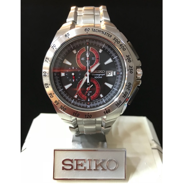 Seiko Alarm Chronograph 100M Mens Watch SNAB-07 | Shopee Malaysia