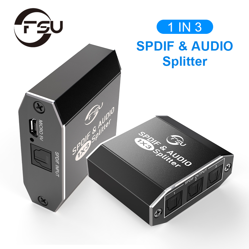 FSU SPDIF Audio Splitter 1 In 3 Out Optical Switch SPDIF Toslink ...