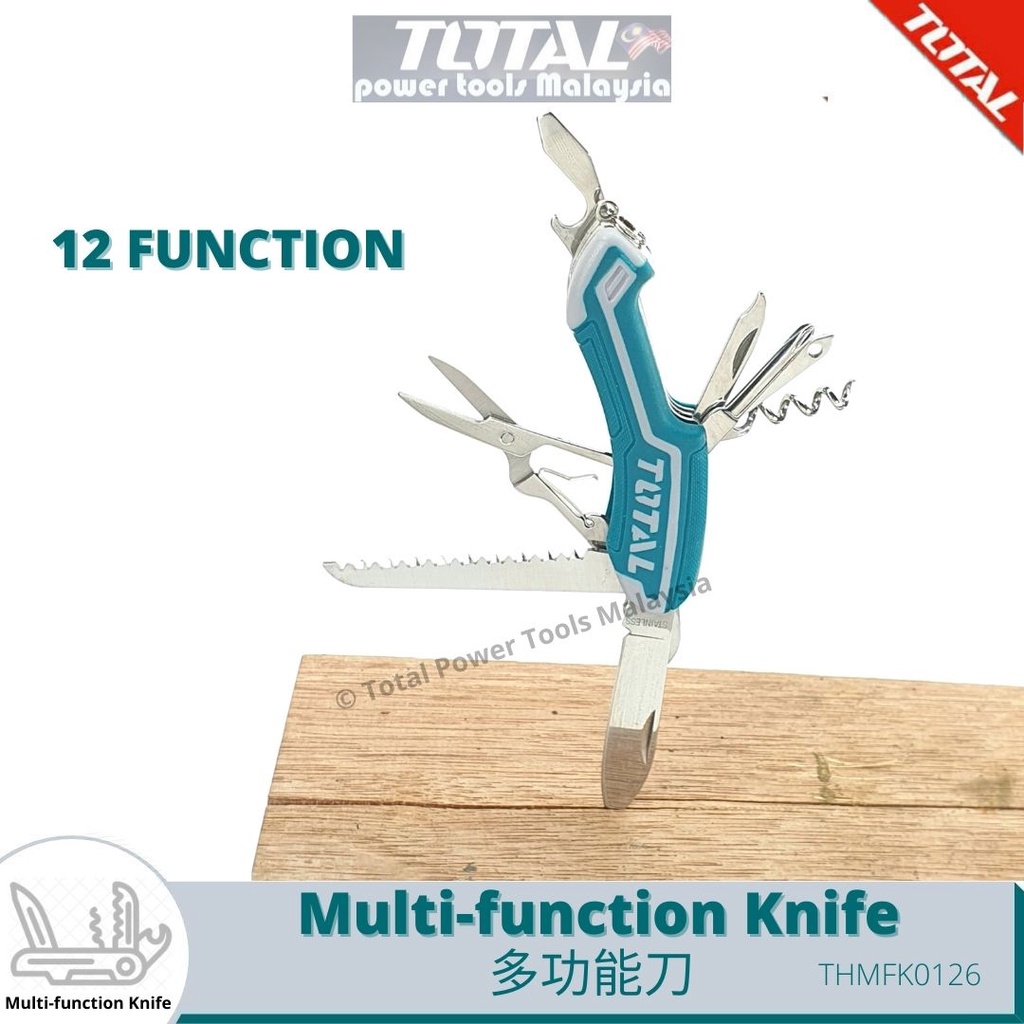 TOTAL Multi-function Knife 多功能刀 12 different functions (9.5cm ...