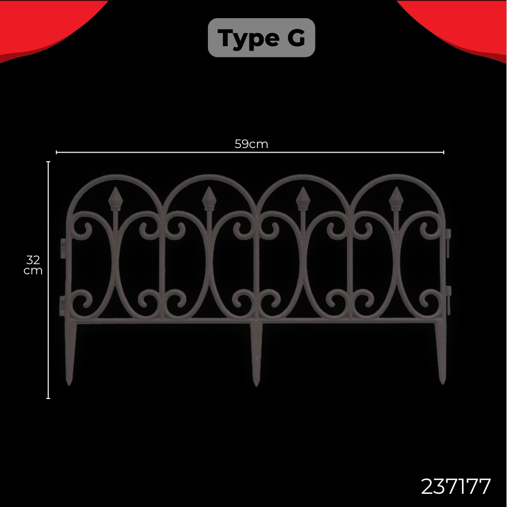 SUPERSAVE Garden Fence Decoration Outdoor Pagar Hiasan Taman PVC ...