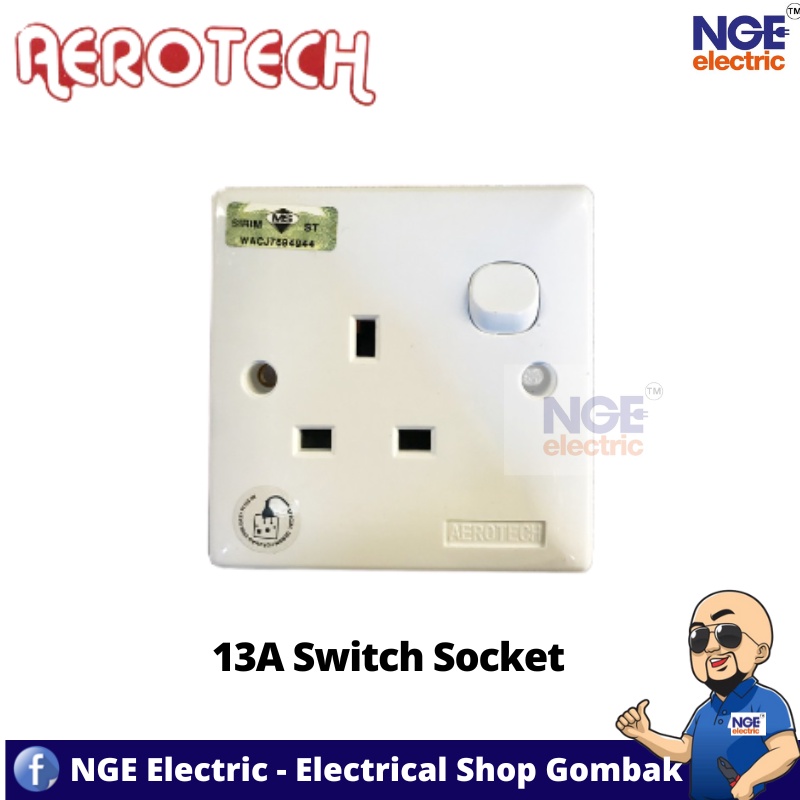 13A switch socket outlet flush - SBE/AEROTECH | Shopee Malaysia