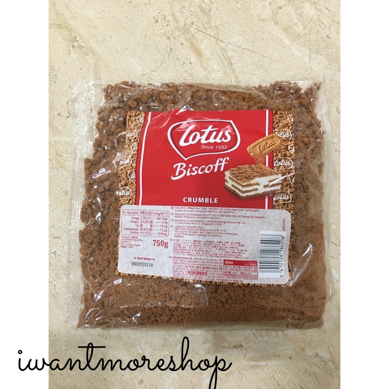 READY STOCK!!! Lotus Biscoff Crumbles 750g Crushed Pieces MURAH Bundle ...