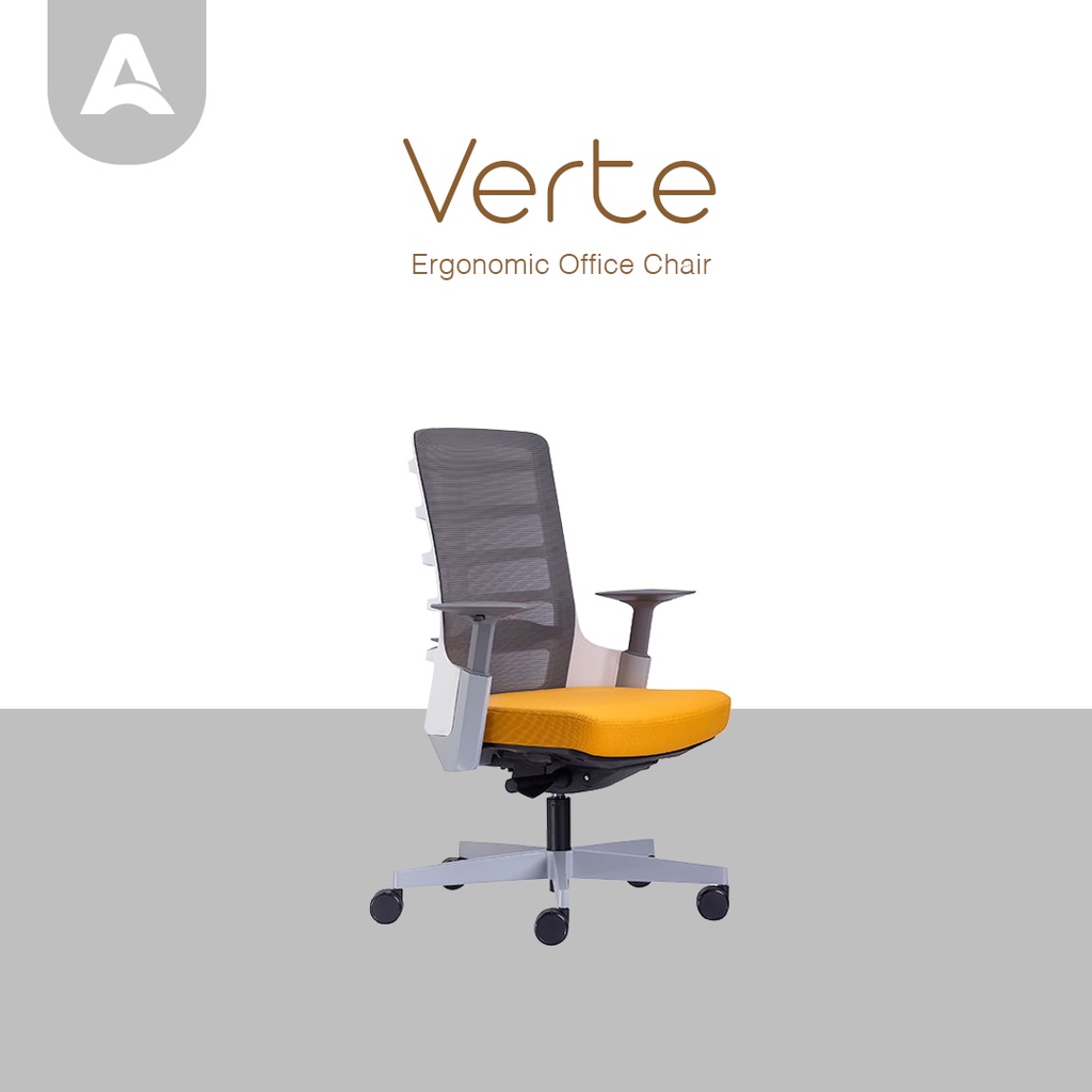 Arturo - Verte Mid Back Chair White | Shopee Malaysia