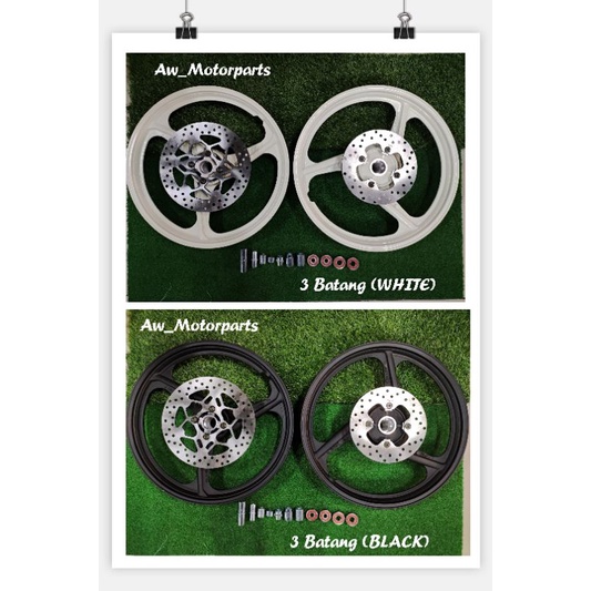 Sport Rim Y125Z Enkei 3 Batang/6 Batang PNP Y15/Y15ZR Complete Set (FREE KEPALA TUBELESS ...