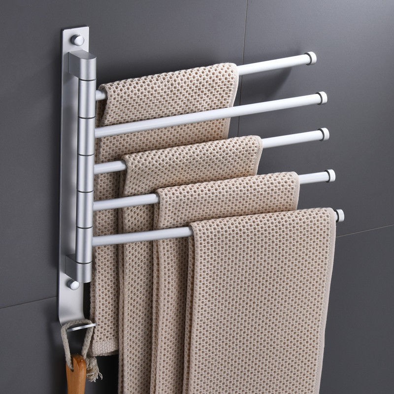Rotate Towel Bar Towel Rack Hang Towel Bathroom Multi-bar Toilet ...