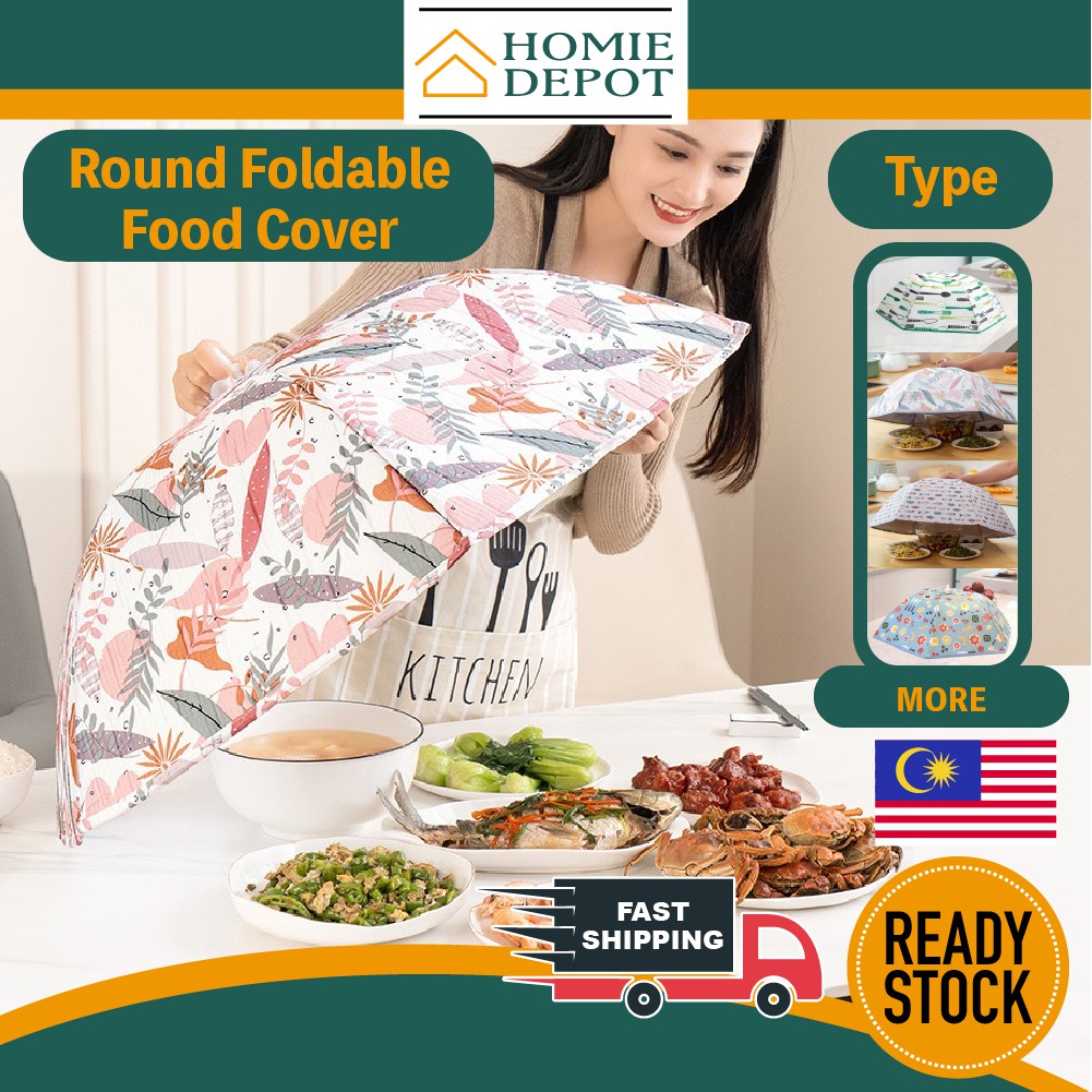 Foldable Kitchen Food Cover with Aluminium | Round Dustproof Anti ...