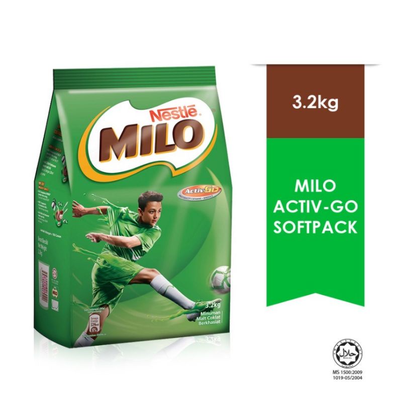 NESTLE MILO ACTIVE GO CHOCOLATE MALT POWDER 3.2kg | Shopee Malaysia
