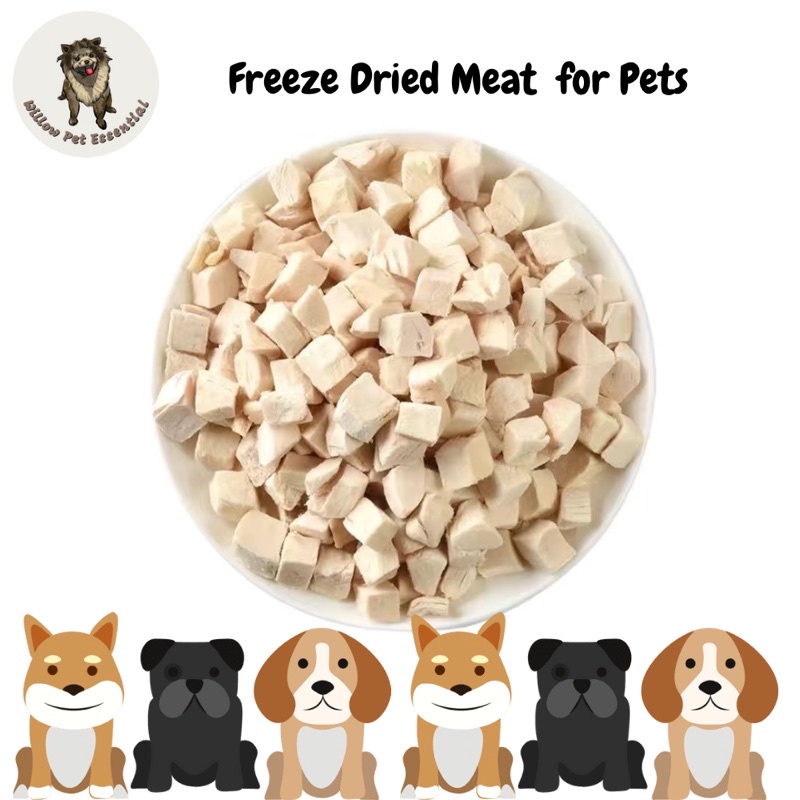 [Ready Stock] Freeze Dried Chicken Duck Beef Salmon Cube Pet Cat Dog ...
