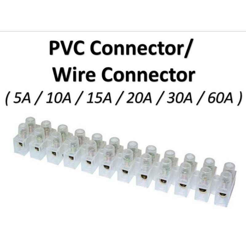 PVC Connector Terminal Block Barrier Wire Connector 15A | Shopee Malaysia