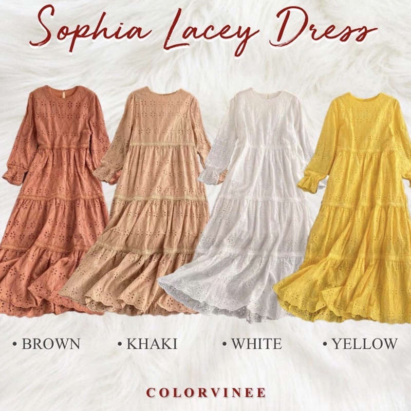 Women Long Dress - Sophia Lacey Dress | Shopee Malaysia