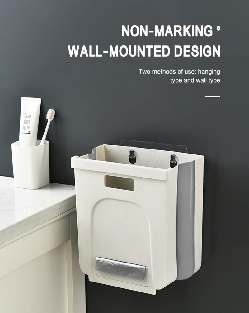 Hanging Dustbin Kitchen Hanging Trash Bin on Kitchen Cabinet Door ...