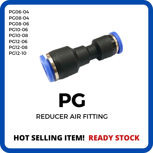 Pneumatic PG Reducer Air Fitting Reducing PG Socket Push In Lock ...