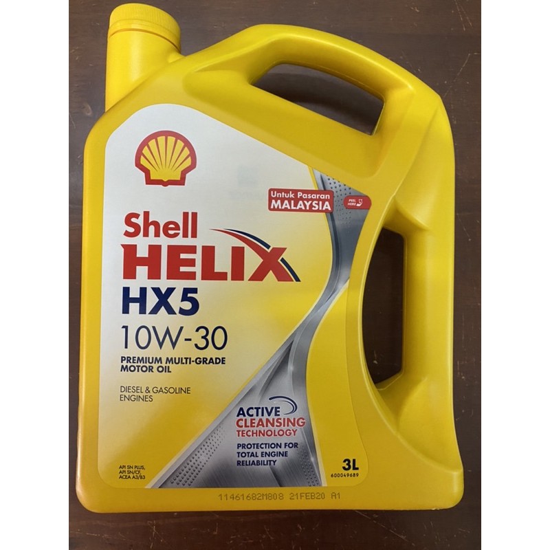 SHELL HELIX HX5 SN/CF 10W-30 3L | Shopee Malaysia