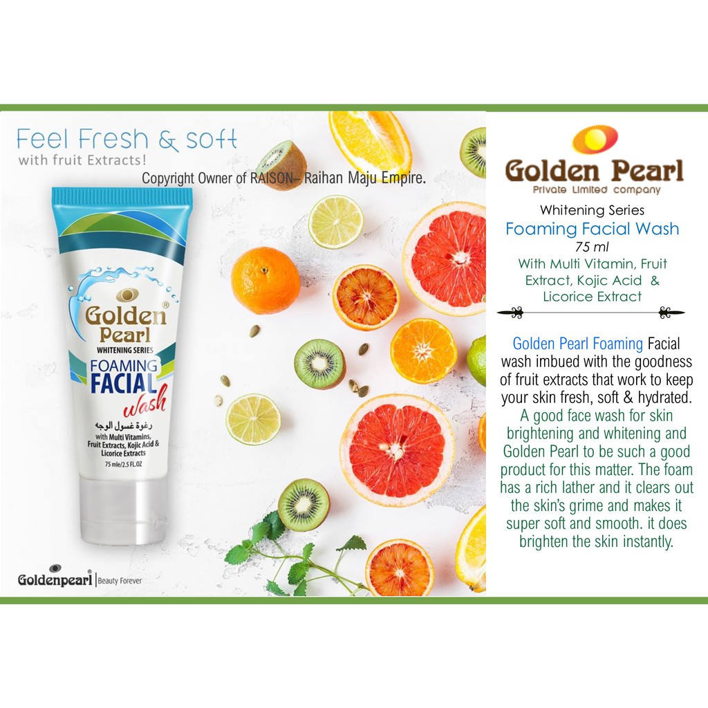 GOLDEN PEARL Whitening Series Foaming Facial Wash 75 ml | Shopee Malaysia