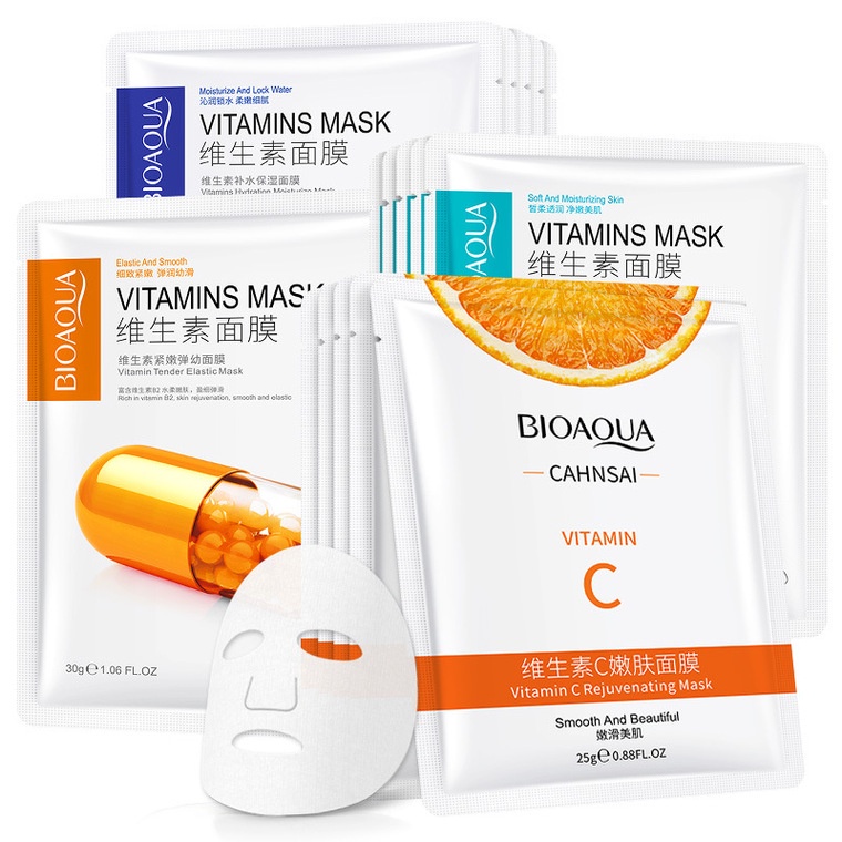 BIOAQUA Vitamin Facial Face Mask Sheet Moisturize Ice Skin Hydration ...