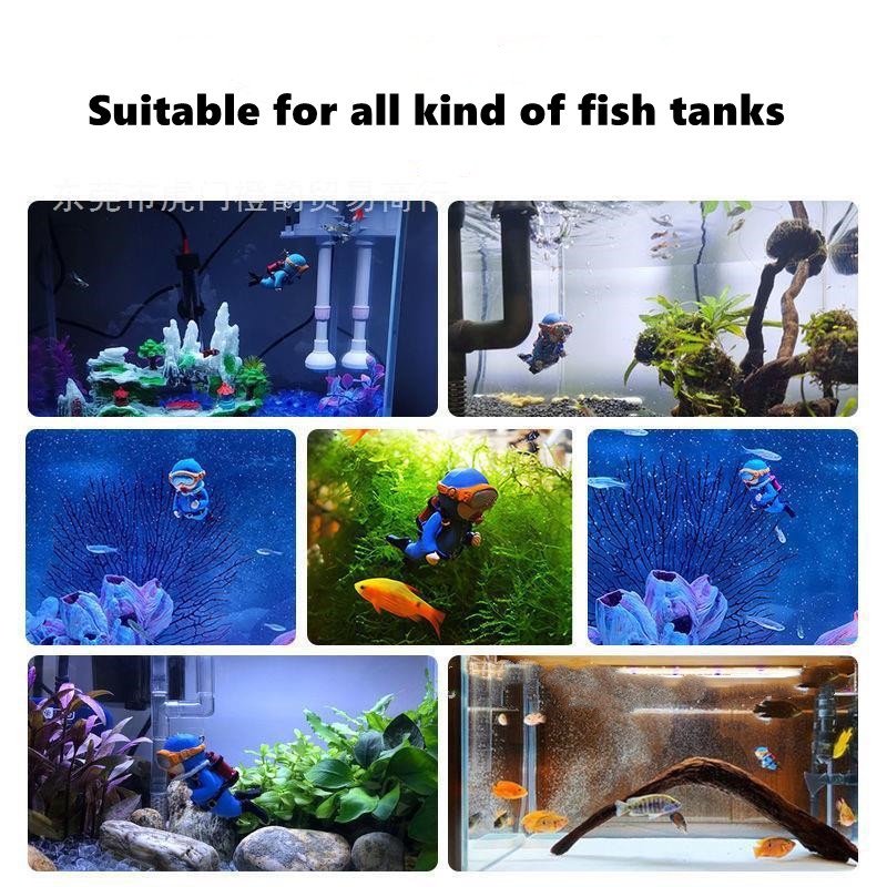 FY Floating Diver Fish Tank Deco Landscape Hiasan Akuarium Hiasan ...