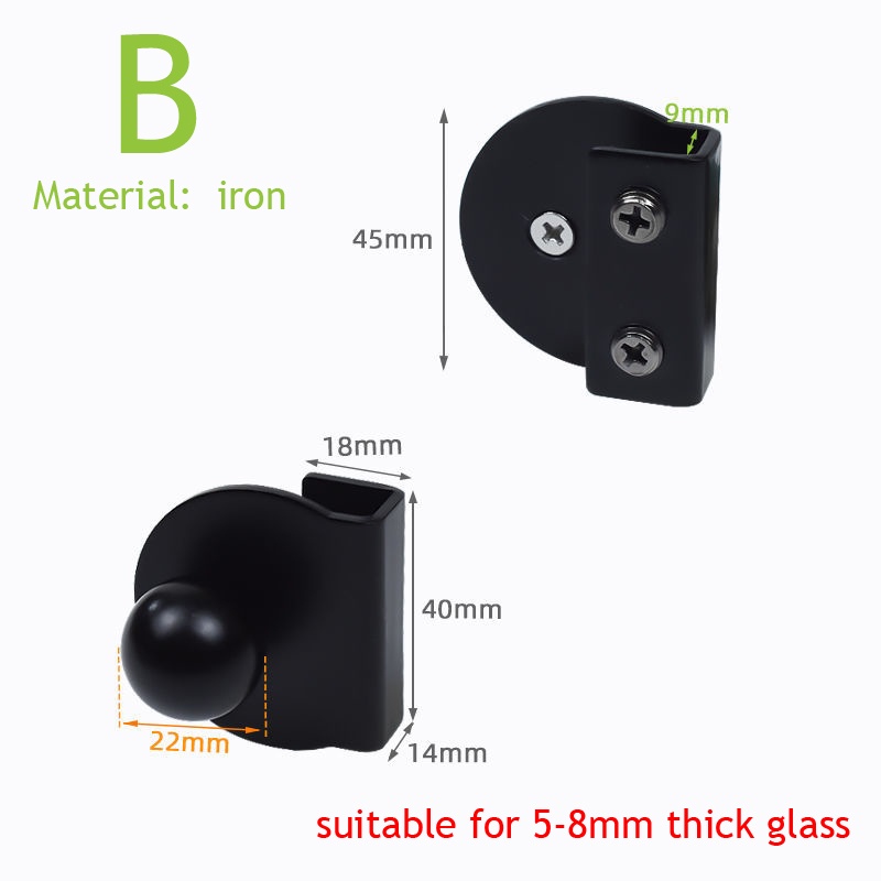 Glass Clip Handle Cabinet Pulls Handle Office Glass Door Handle Display ...