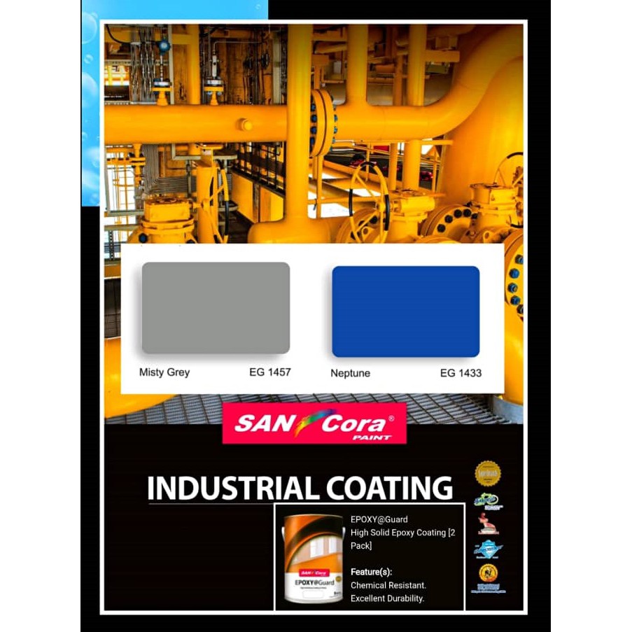 5 Liter SANCORA Chemical Resistant Concrete Floor,Steel,Galvanized ...
