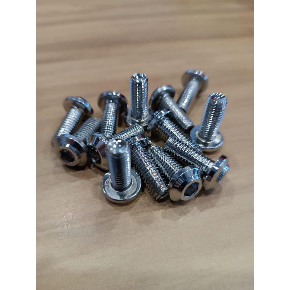 HEAVY DUTY TITANIUM DISC PLATE SCREW UNIVERSAL SKRU M8 20MM M6 20MM ...