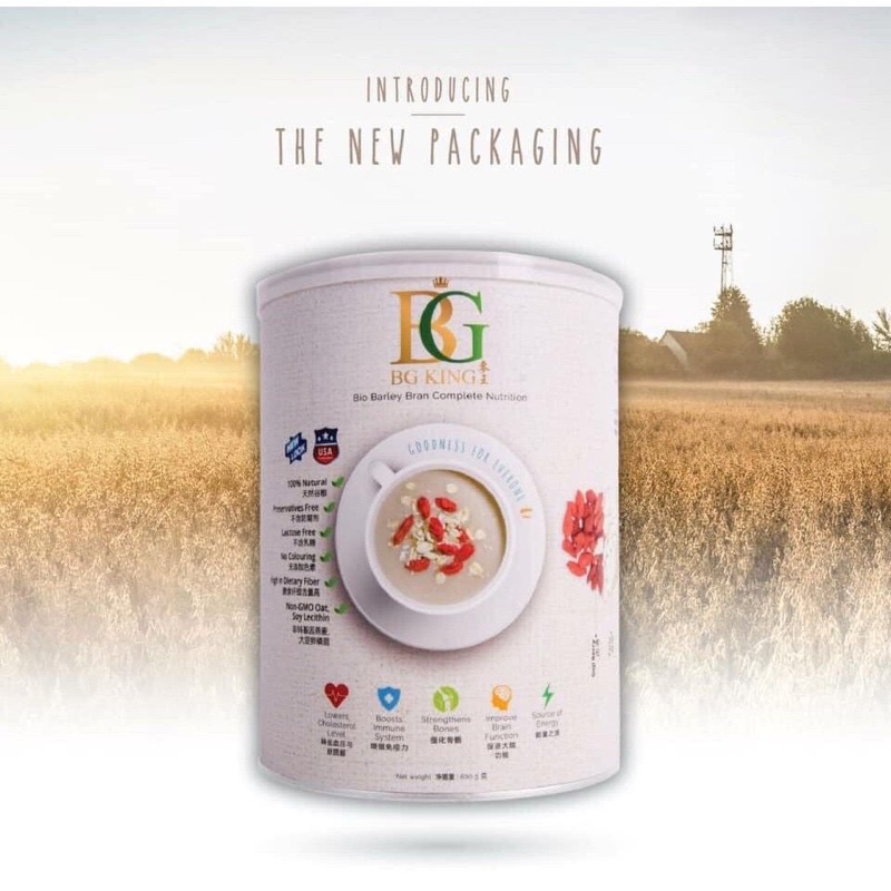 BG KING OAT BIO BARLEY BRAN COMPLETE NUTRITION 800G | Shopee Malaysia
