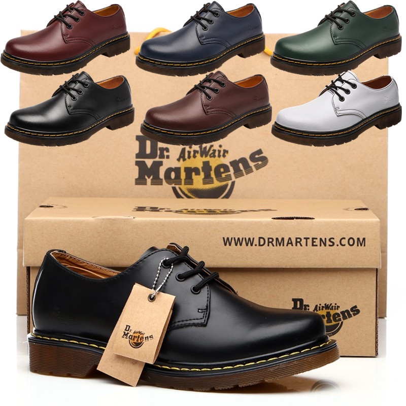 Martin Shoes Leather Tooling Shoes Cowhide couple low-cut Martin boots ...