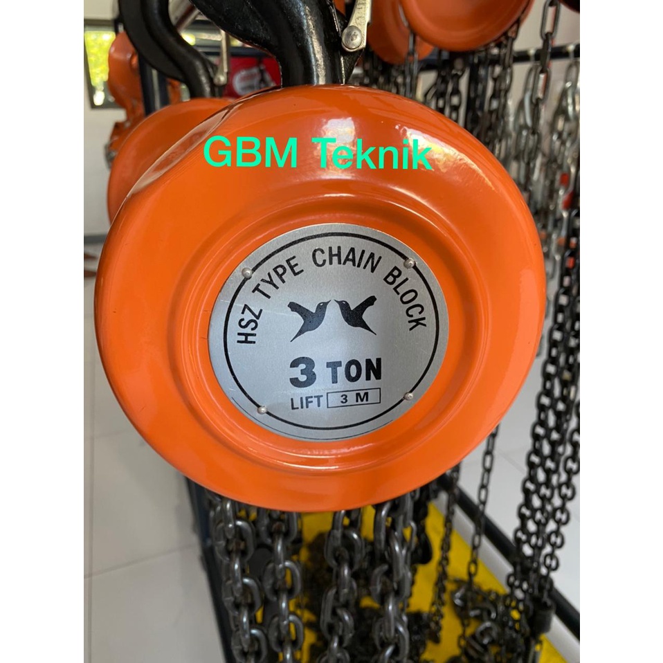 Chain Block 3 Ton x 3 Meters / Hoist Pulley Tackle | Shopee Malaysia