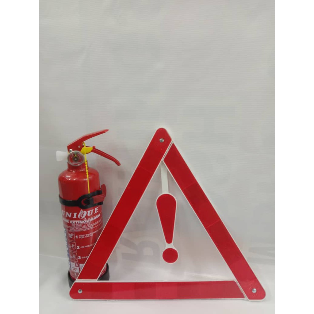 GRAB KIT(1 FIRE EXT 1KG+ 1 WARNING TRIANGLE)1PCS/PKT | Shopee Malaysia