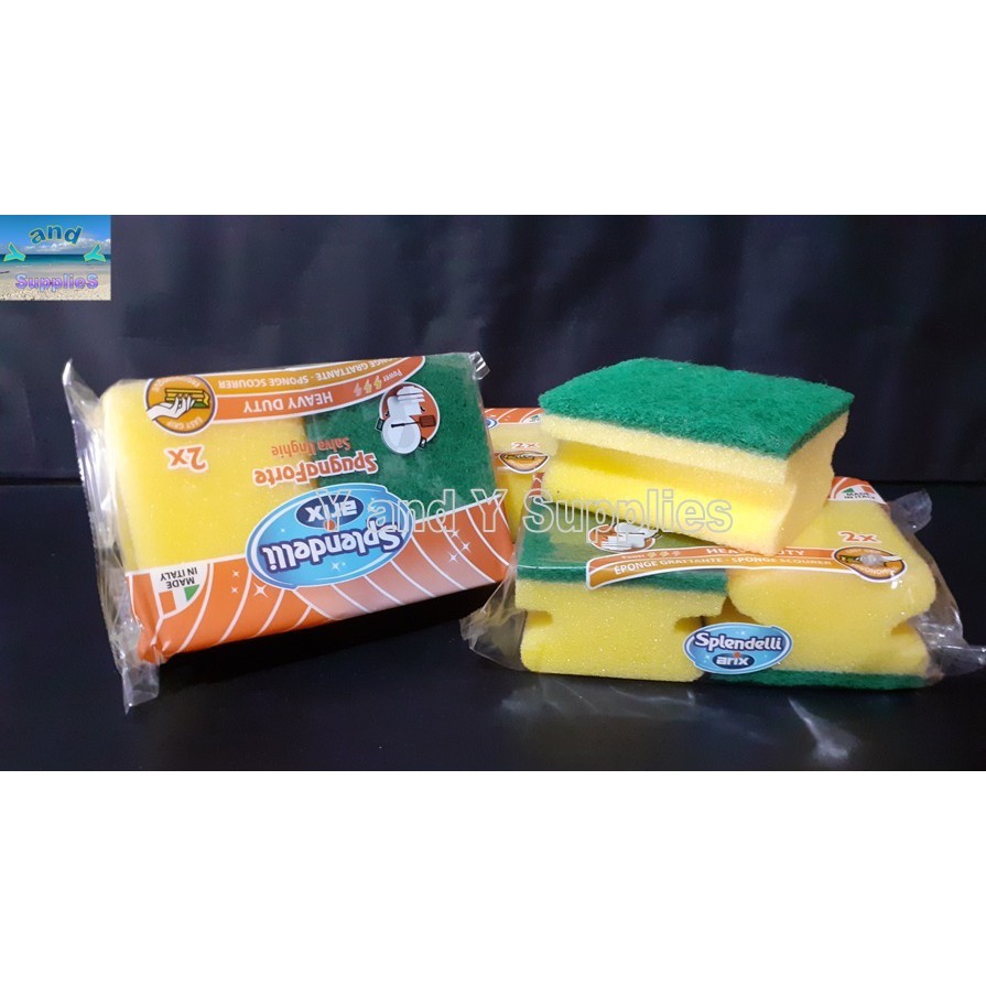 Scrubbing Pad with Foam, Splendelli Arix, Scouring, Scrub Pad, 2 in 1 ...