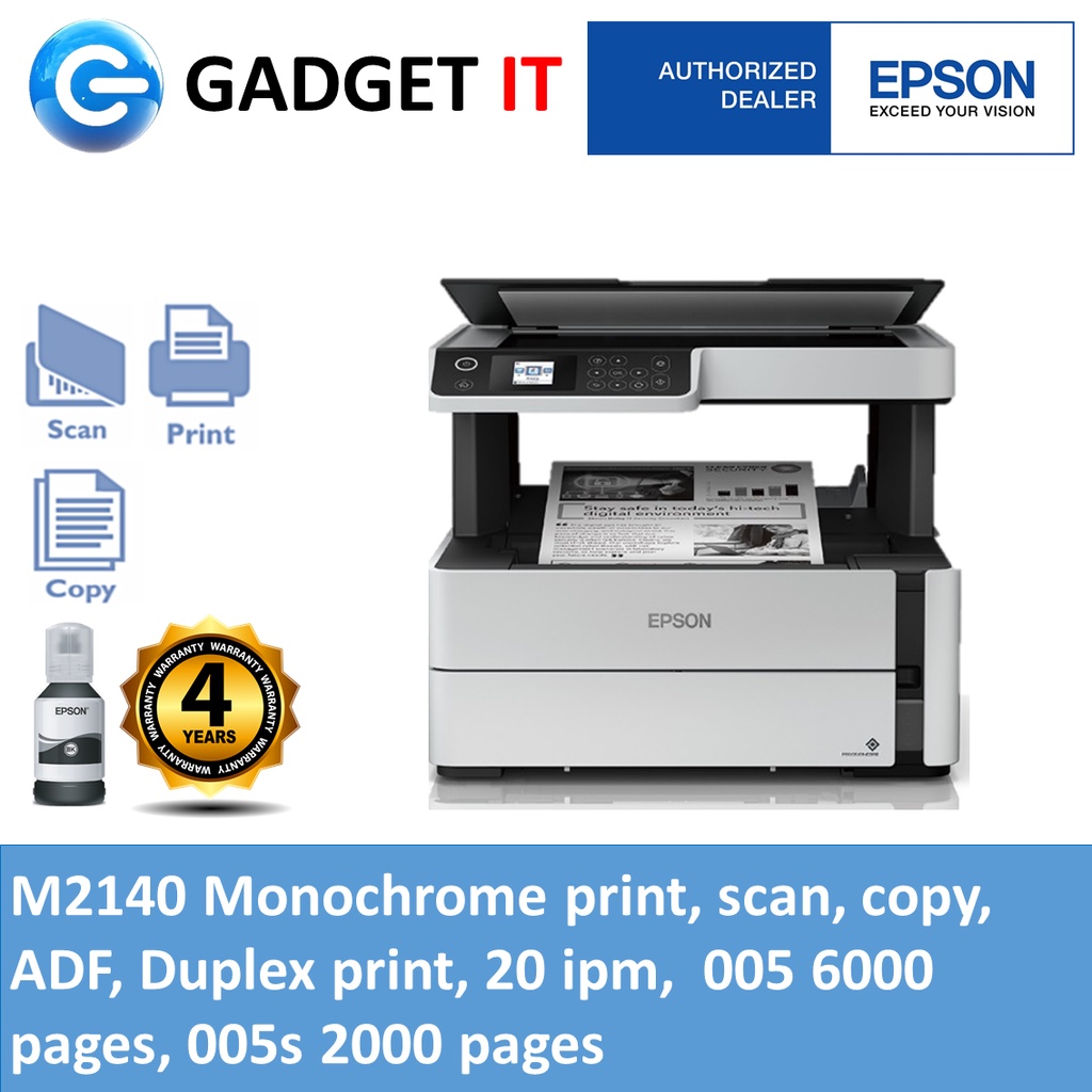 EPSON M2140 / M2170 MONOCHROME PRINTER (PRINT, SCAN, COPY) | Shopee ...