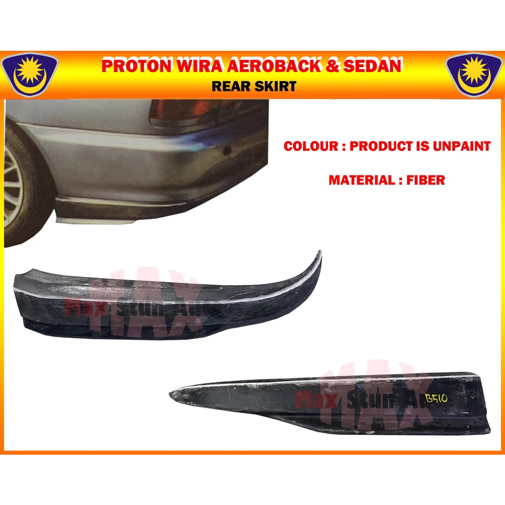 PROTON WIRA SEDAN SALOON AEROBACK REAR SKIRT (GSR,EVO3,SE,V6,NM,BOMEX ...