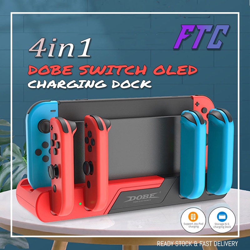FTC Dobe 4in1 Nintendo Switch OLED Joy Con Charger NS Switch OLED Controller Charging Dock ...