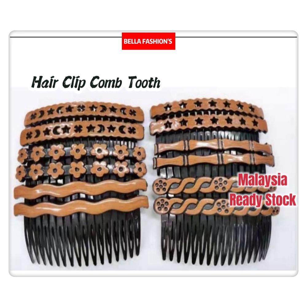 Teeth Wooden Hair Clip Comb Tooth Foldable Hair Pin teeth hair comb ...