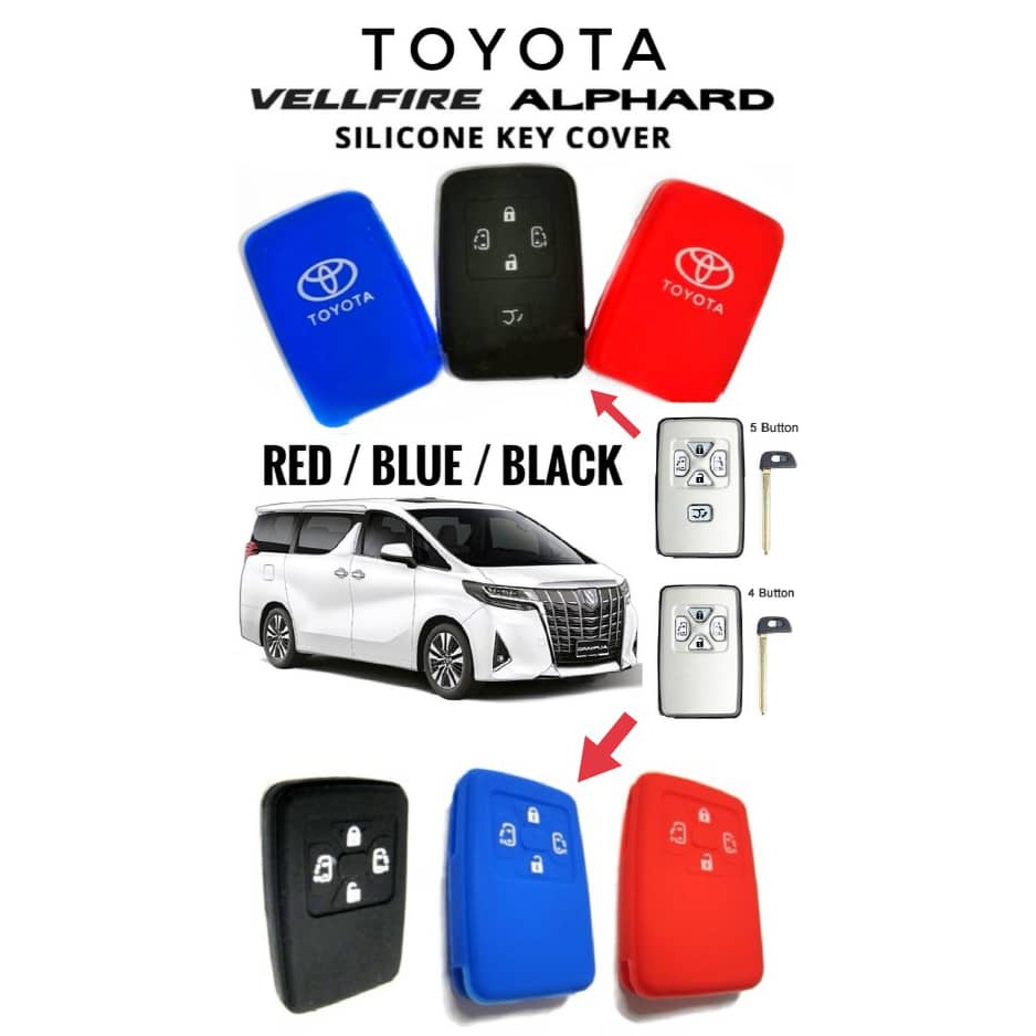 Car Remote Control Key Case Cover Sienta Vellfire Alphard Alarm ...