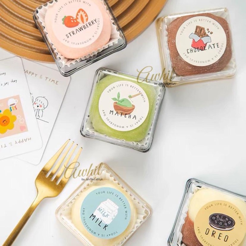 🍓Ready Stock🍓Flavour Packaging Sticker Orea Strawberry Milk Matcha ...