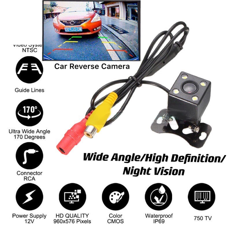 Adivox Car Reverse Camera Night Vision Hd 170" Korea Lens Water Proof ...