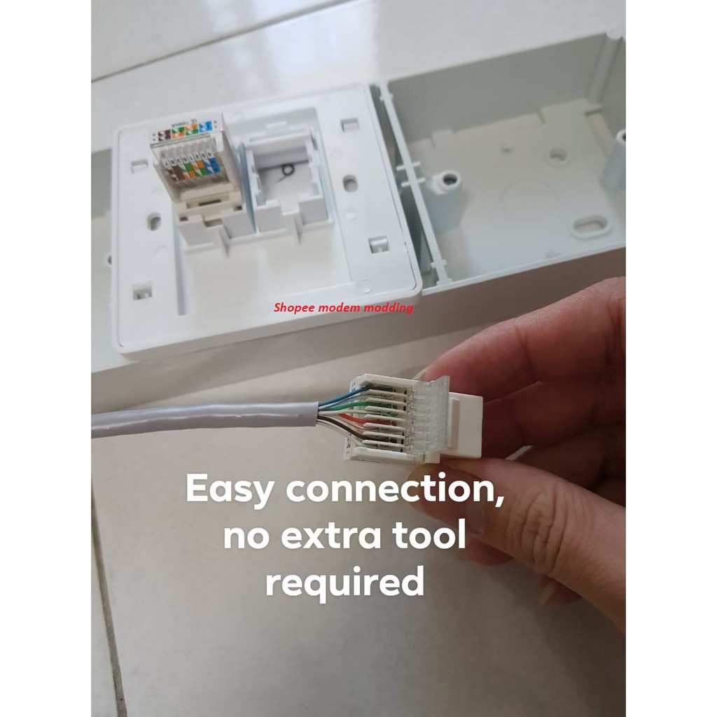 CAT6 LAN PHONE Wall Socket Single Port Network Telephone Panel ...