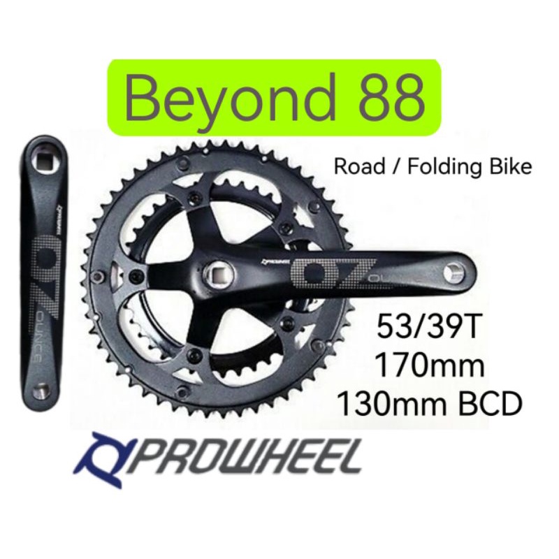 Prowheel Road Double Ounce Crankset 53/39t Black 170mm | Shopee Malaysia
