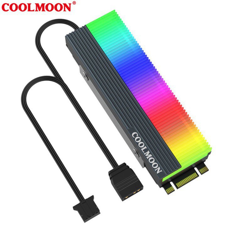 M2 Coolmoon Led RGB SSD heatsink synchronized Hub Coolmoon, Sync ...
