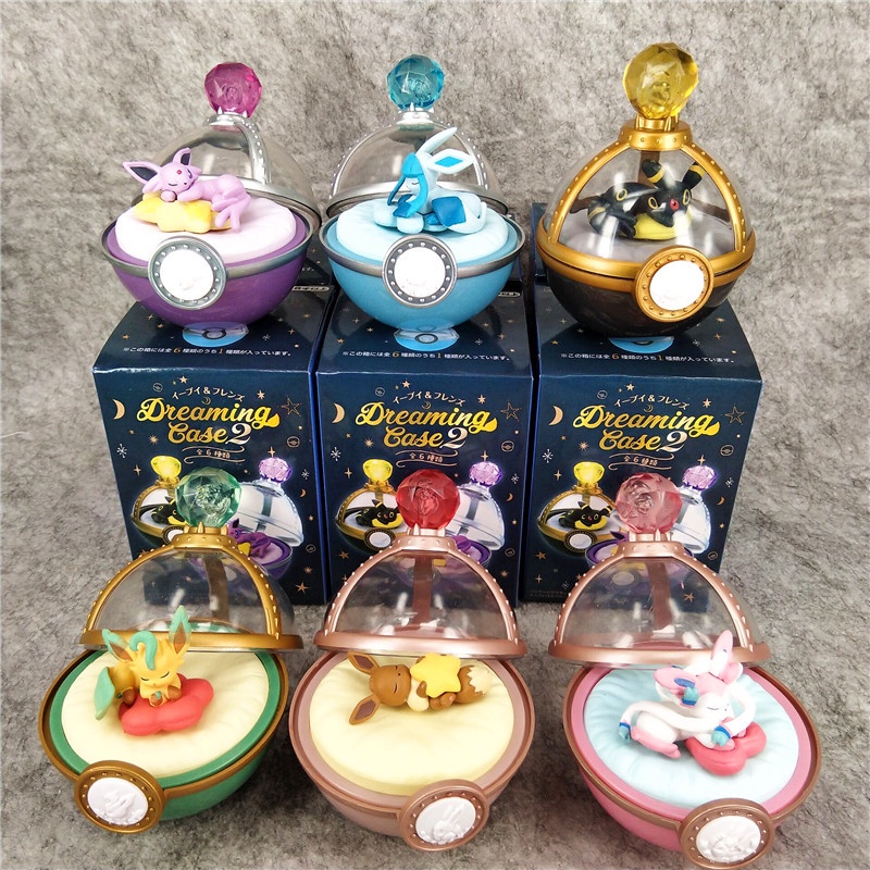 Random One Blind Box Anime Pokémon Pikachu Monster Elf Sleeping Eevee ...