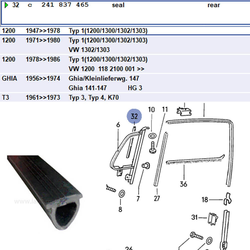 VW Window Seal Vent Wing Flap L/R | Shopee Malaysia