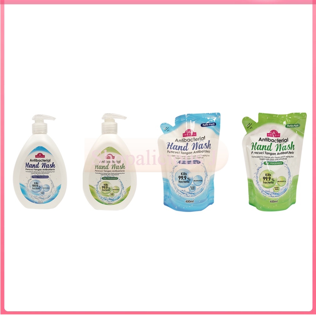 TOPVALU Antibacterial Hand Wash - Assorted Fragrance (Bottle 500ml/Refill 400ml) | Shopee Malaysia